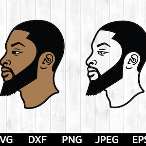 Black Man SVG, Black Man Profile Svg, Black Man Beard Svg - Etsy Australia