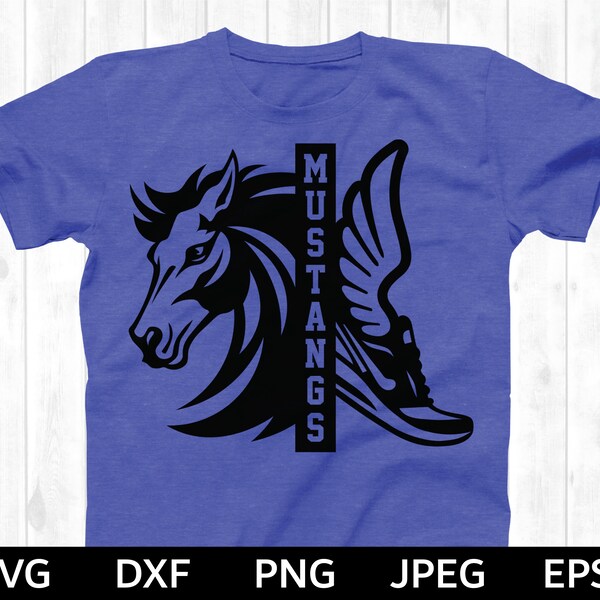 Mustangs Team Logo Svg - Etsy