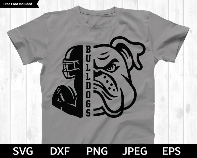 Bulldogs Football SVG, Bulldogs SVG, Football Cut File, Football ...
