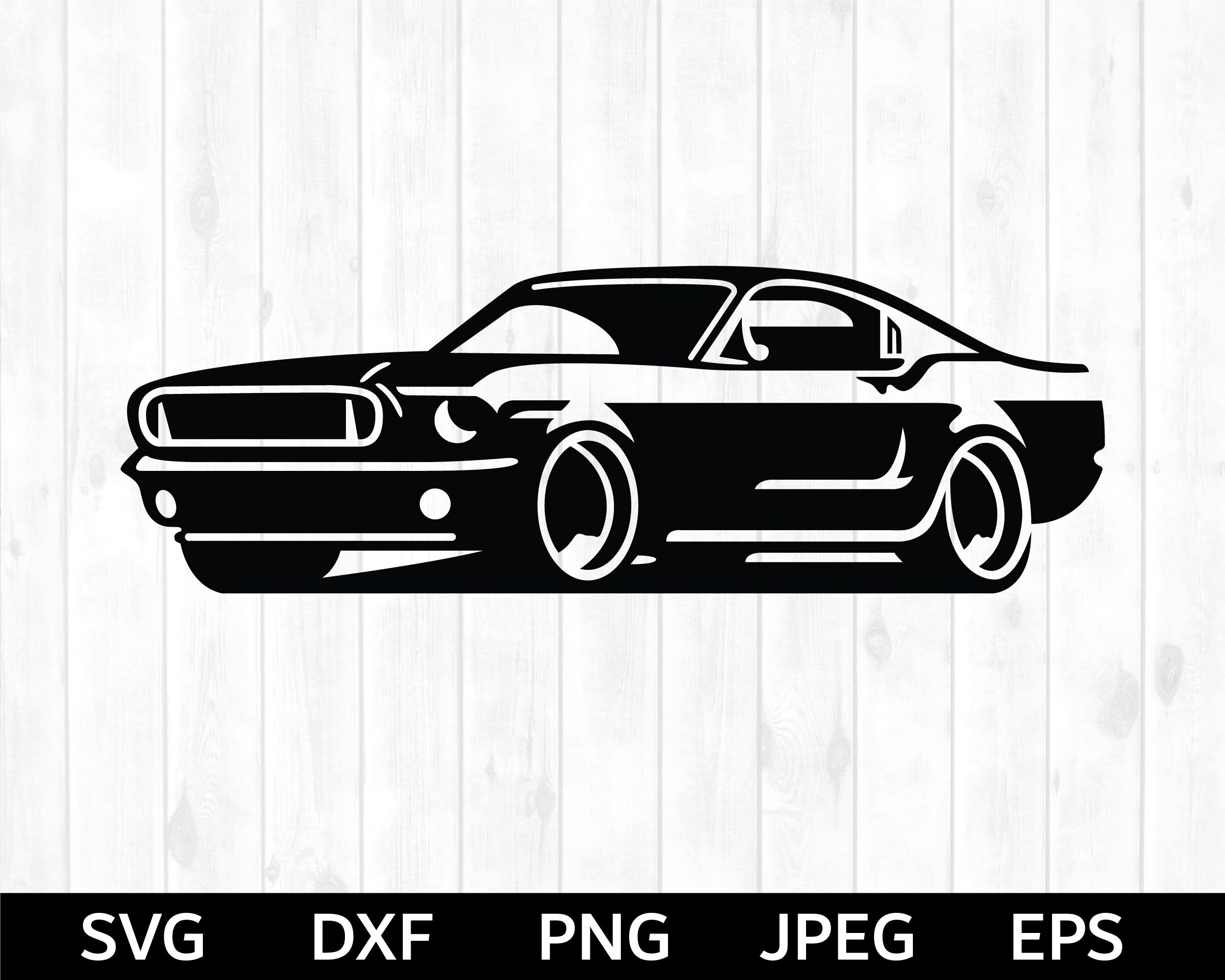 Mustang Car SVG, Classic Car SVG, 60's Mustang SVG, Mustang Cut File ...