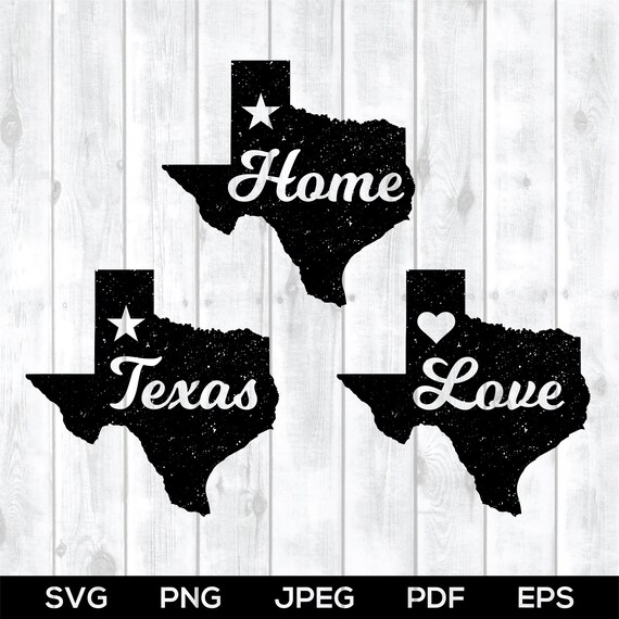 Texas SVG Texas Distressed svg Texas Outline Texas State | Etsy