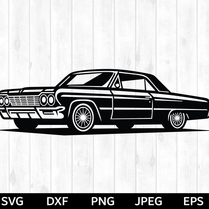 Chevy Impala Svg Clip Art - Etsy