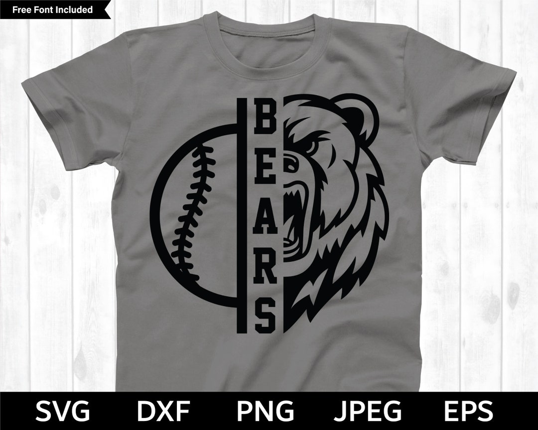 Bears Baseball SVG, Baseball SVG, Baseball Cut File, Baseball ...