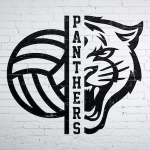 Panthers Volleyball SVG, Panthers SVG, Volleyball Cut File, Volleyball ...