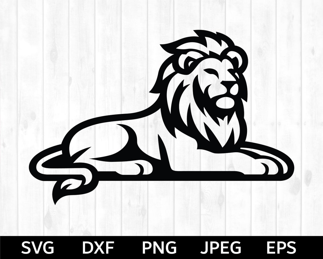 Lion SVG, Lion Mascot Svg, Lion Sitting Svg, Lion Silhouette & Cricut ...