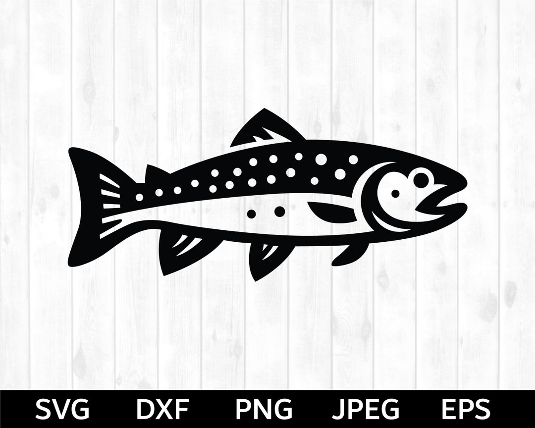 Fish SVG, Trout Fish Svg, Trout Fishing Svg, Fish Silhouette & Cricut ...