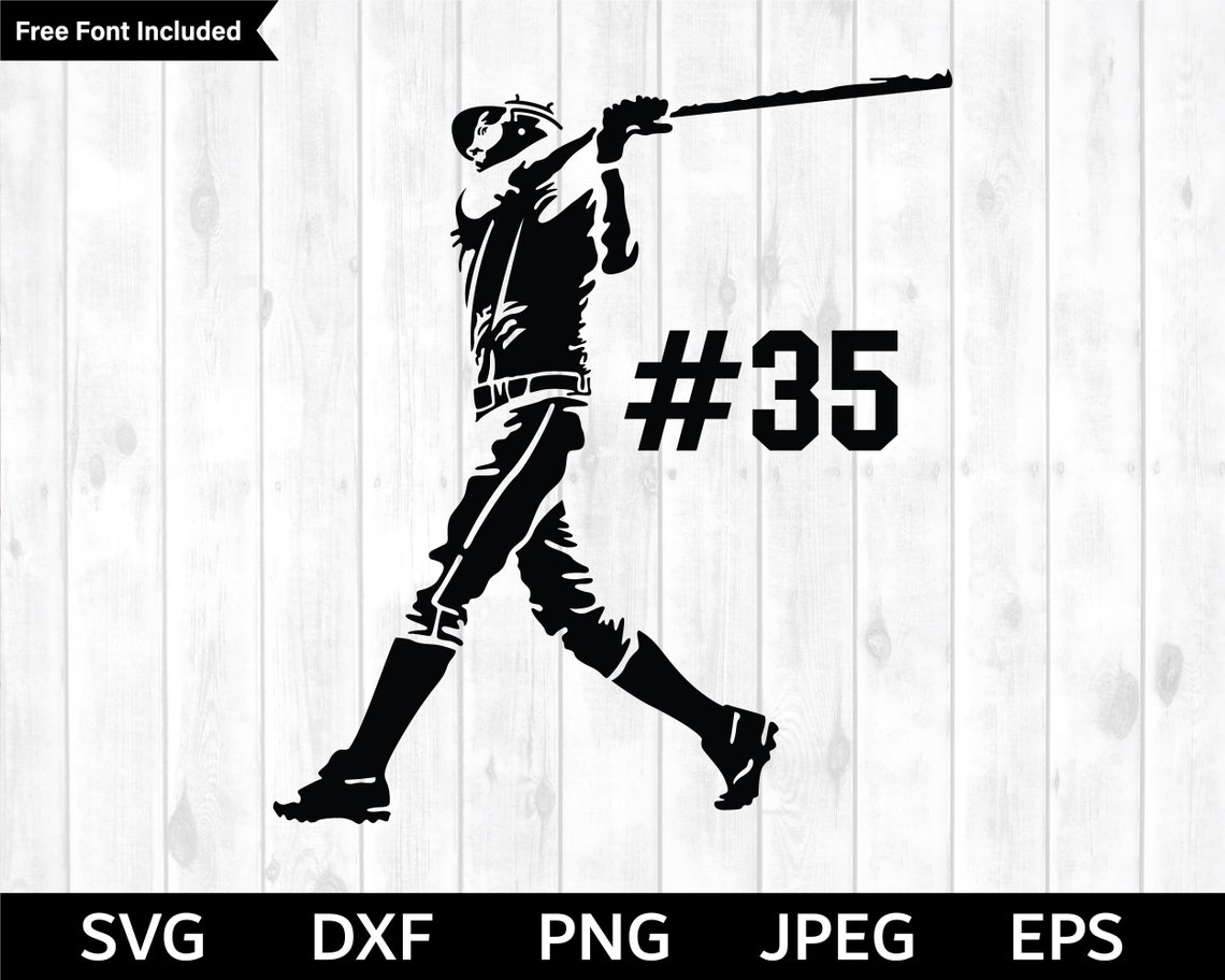 Baseball SVG Baseball Player SVG Baseball Cricut File - Etsy