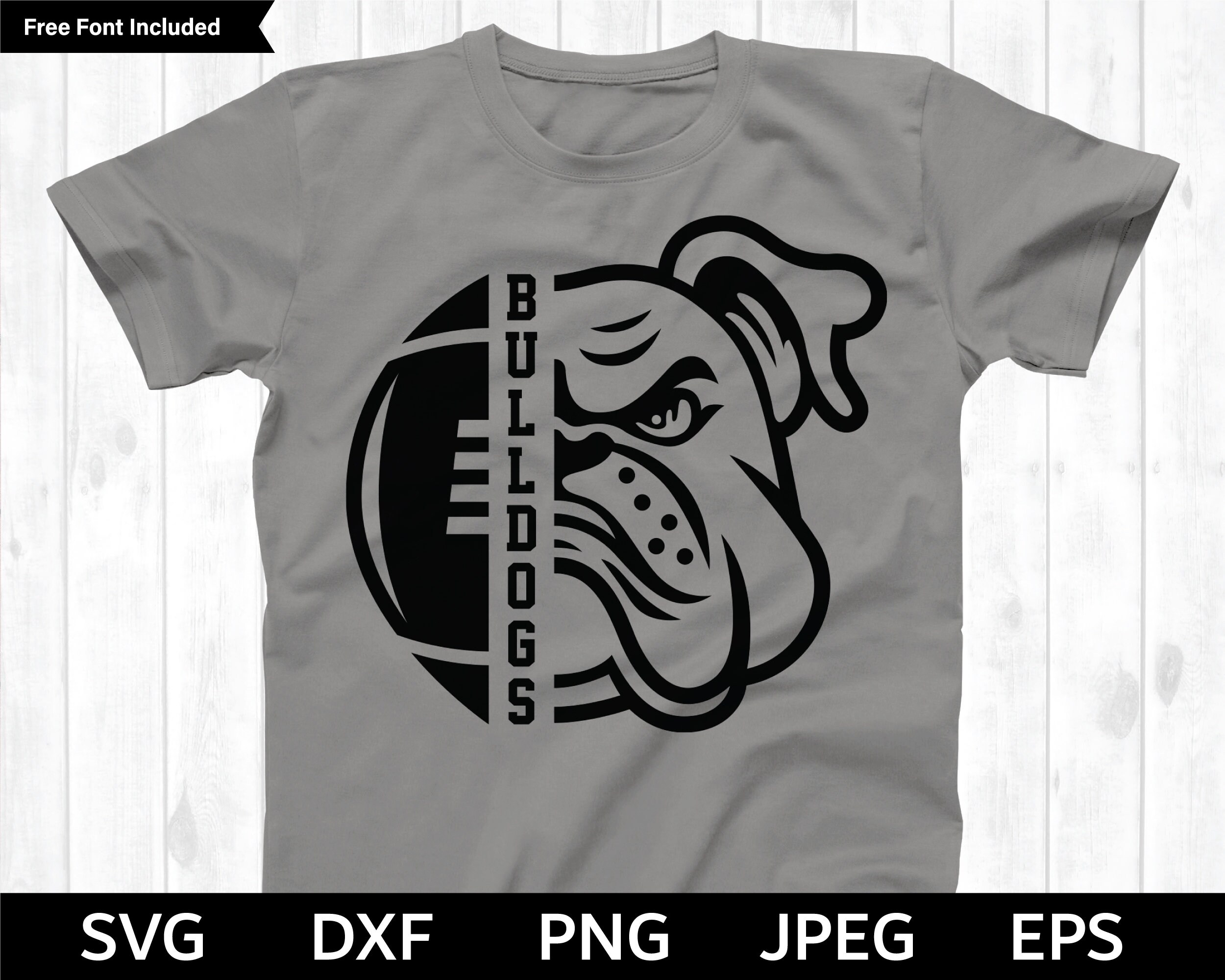 Bulldogs Football SVG Bulldogs SVG Football Cut File - Etsy