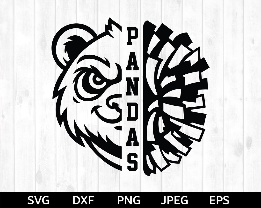 Pandas Cheer SVG, Cheer SVG, Cheer Cut File, Cheer Silhouette & Cricut ...