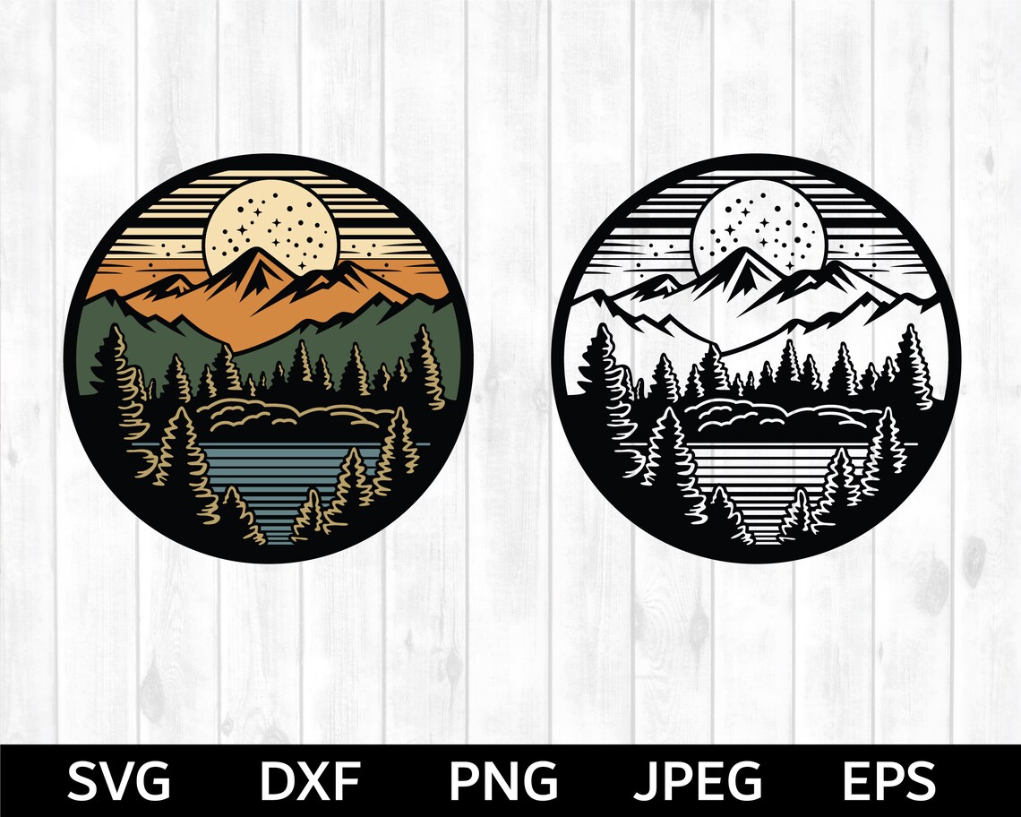 Outdoors Svg, Mountains Svg, Outdoors Svg Files for Cricut, Nature Svg ...