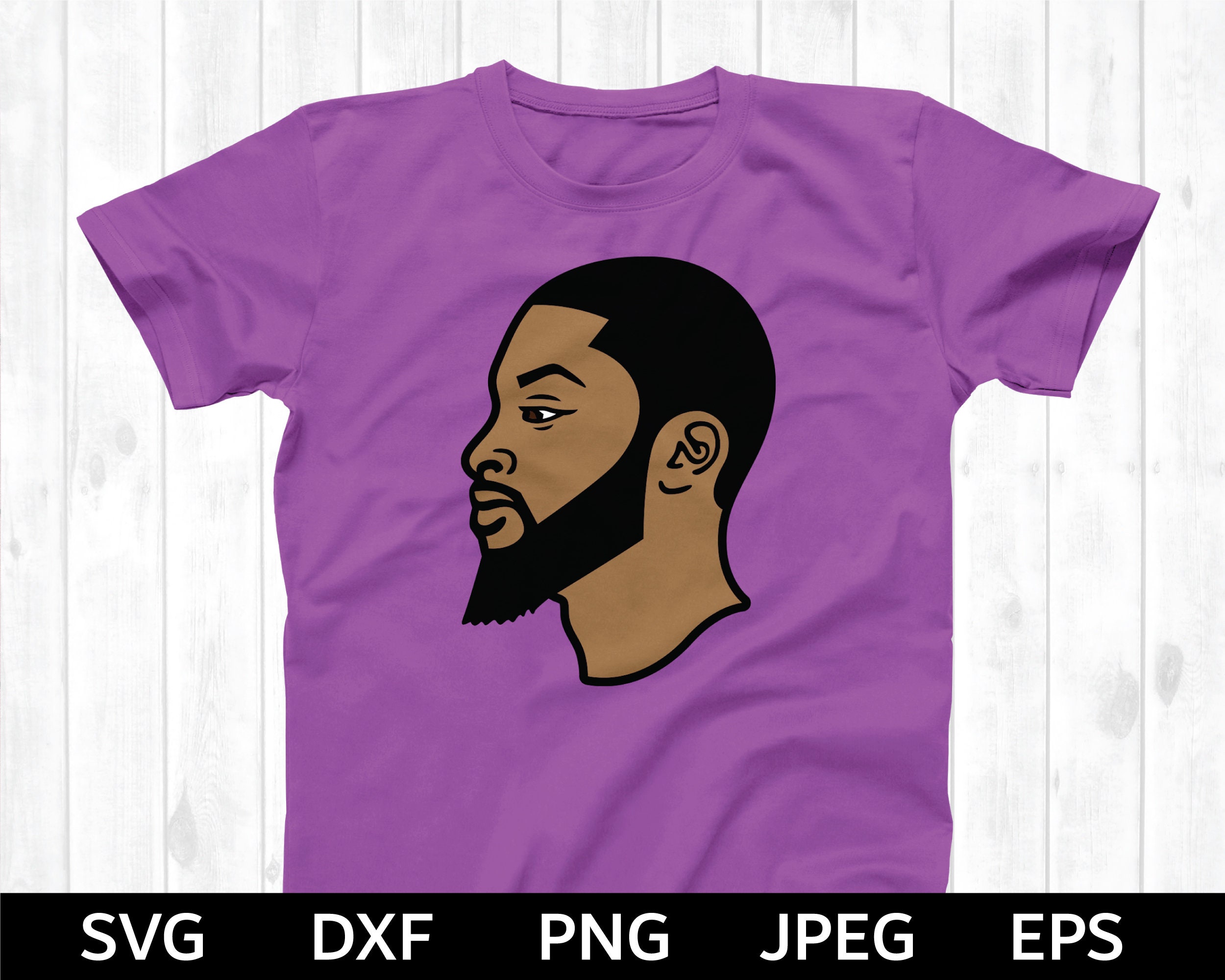 Black Man SVG Black Man Profile Svg Black Man Beard Svg - Etsy Canada