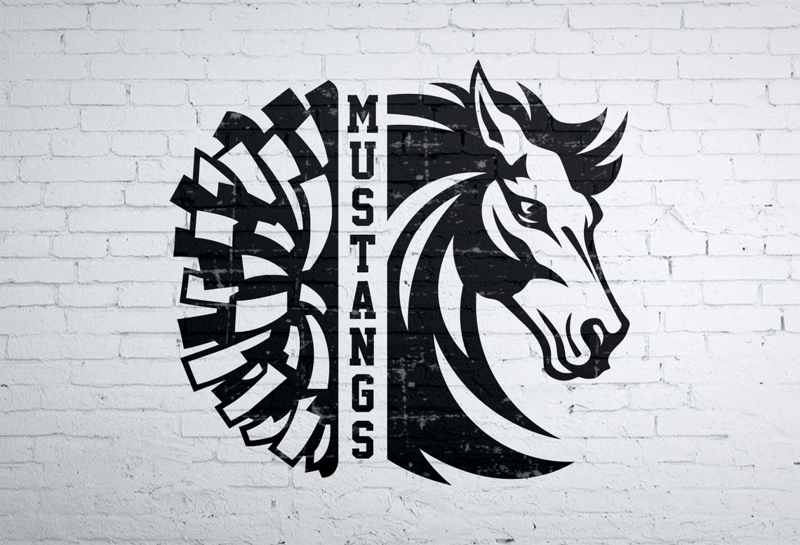 Mustangs Cheer SVG, Cheer SVG, Cheer Cut File, Cheer Silhouette ...