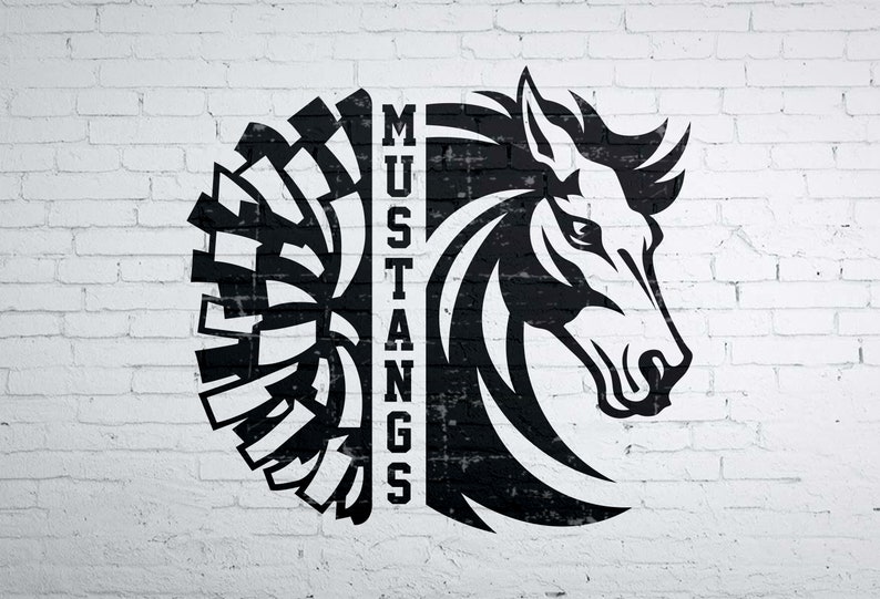 Mustangs Cheer SVG, Cheer SVG, Cheer Cut File, Cheer Silhouette ...