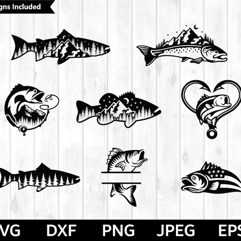 Fish Svg - Etsy