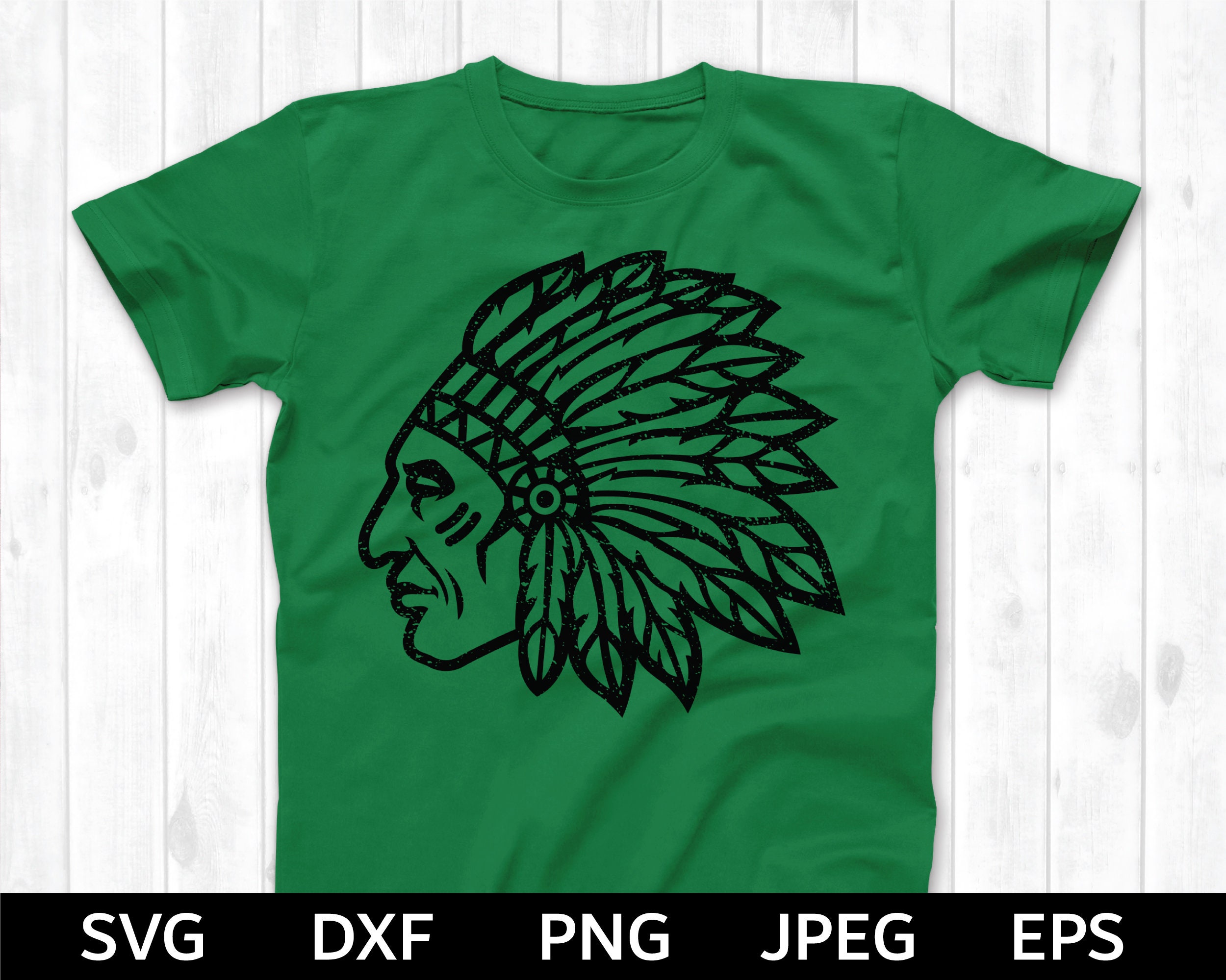 Native American SVG Indian Chief SVG Native American | Etsy
