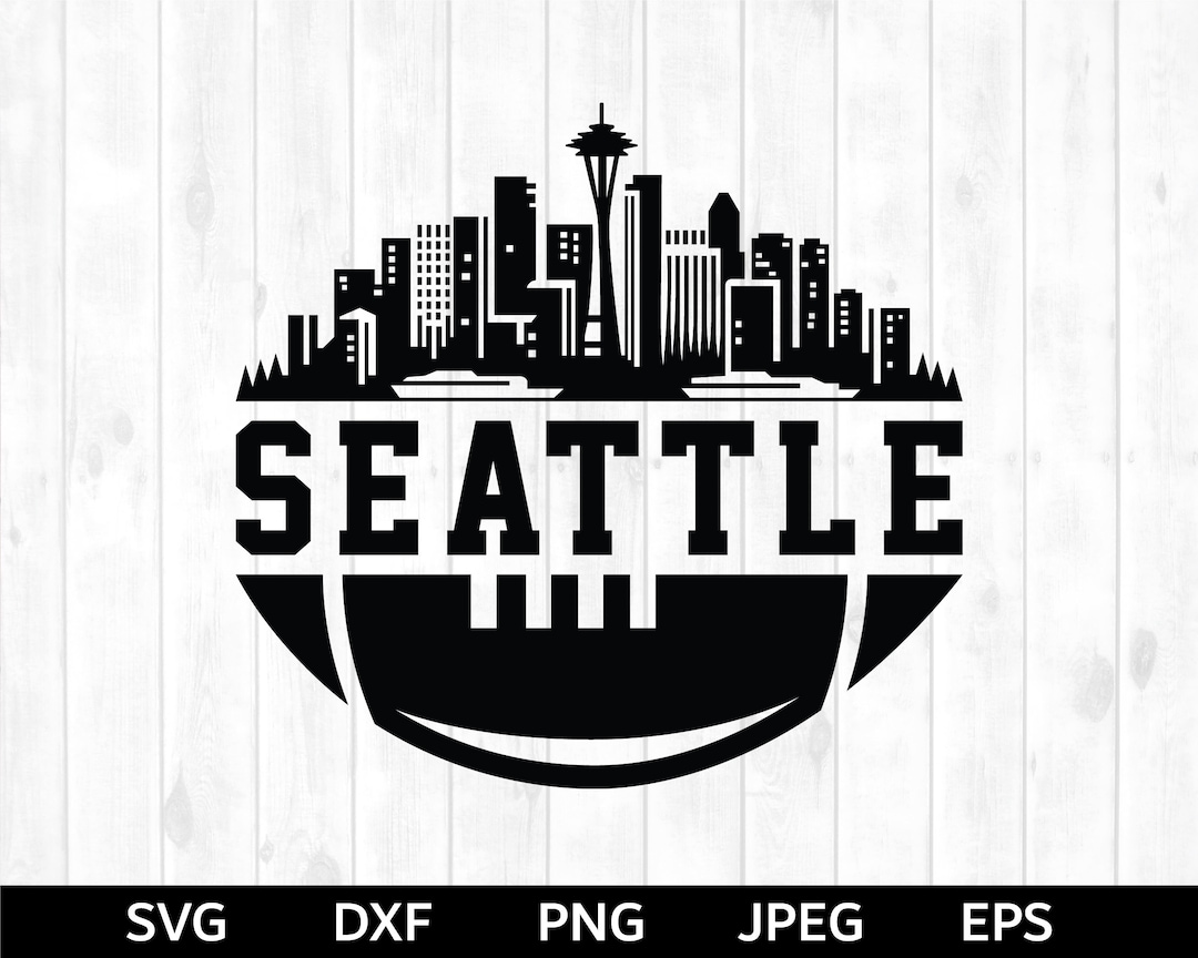 Seattle Football Skyline SVG, Seattle Football Png, Seattle Football ...