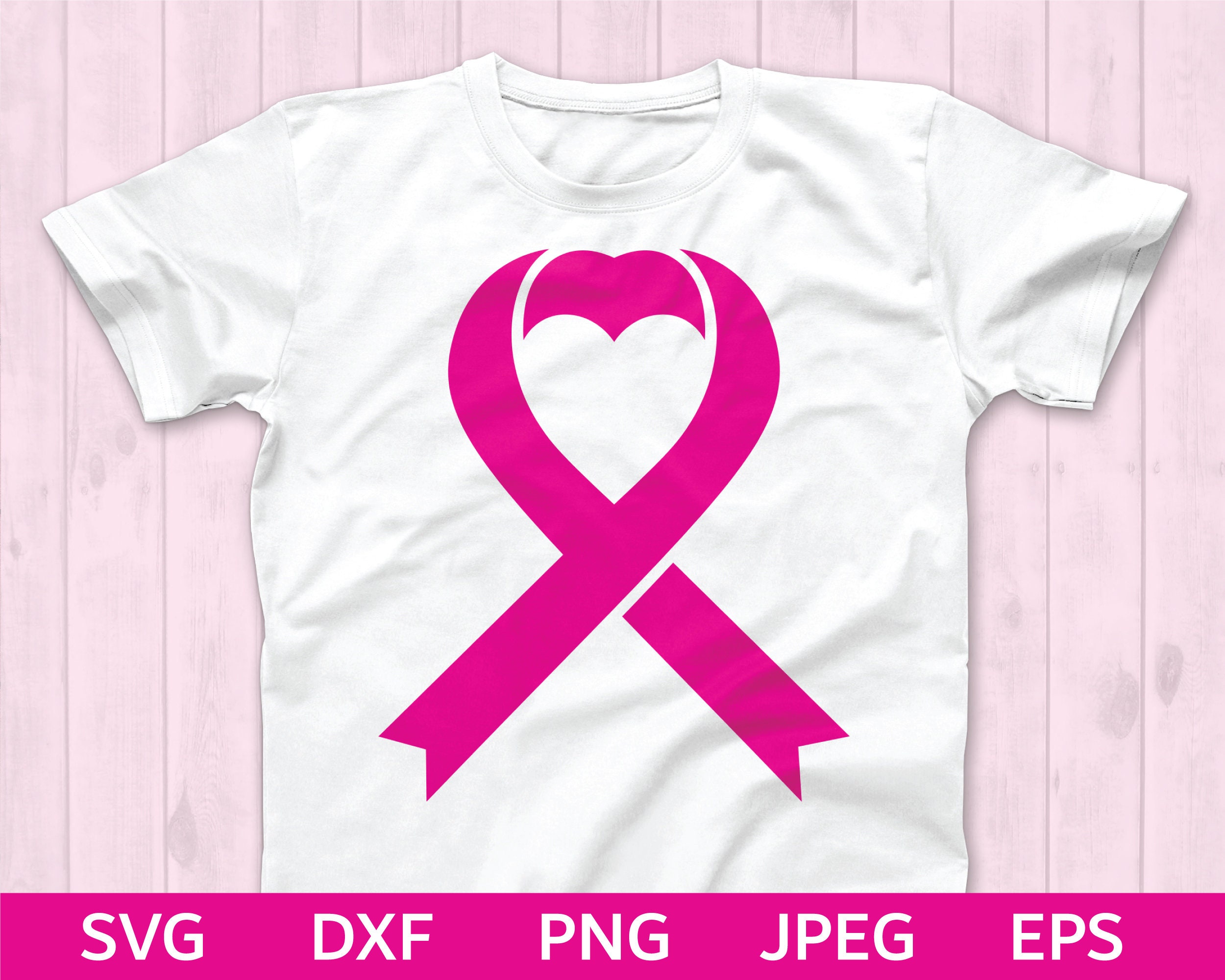 Pink Ribbon SVG Cancer Awareness SVG Pink Ribbon Silhouette | Etsy
