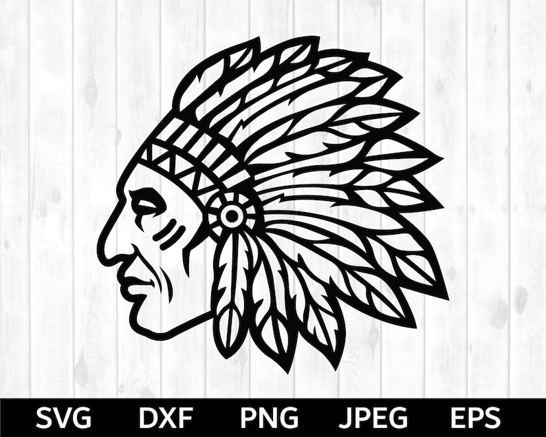 Native American SVG Indian Chief SVG Native American - Etsy