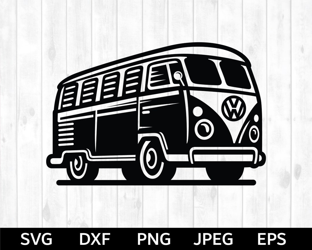 VW Bus SVG, Volkswagen Png, VW Bus Silhouette & Cricut Cut File, Vw Bus ...