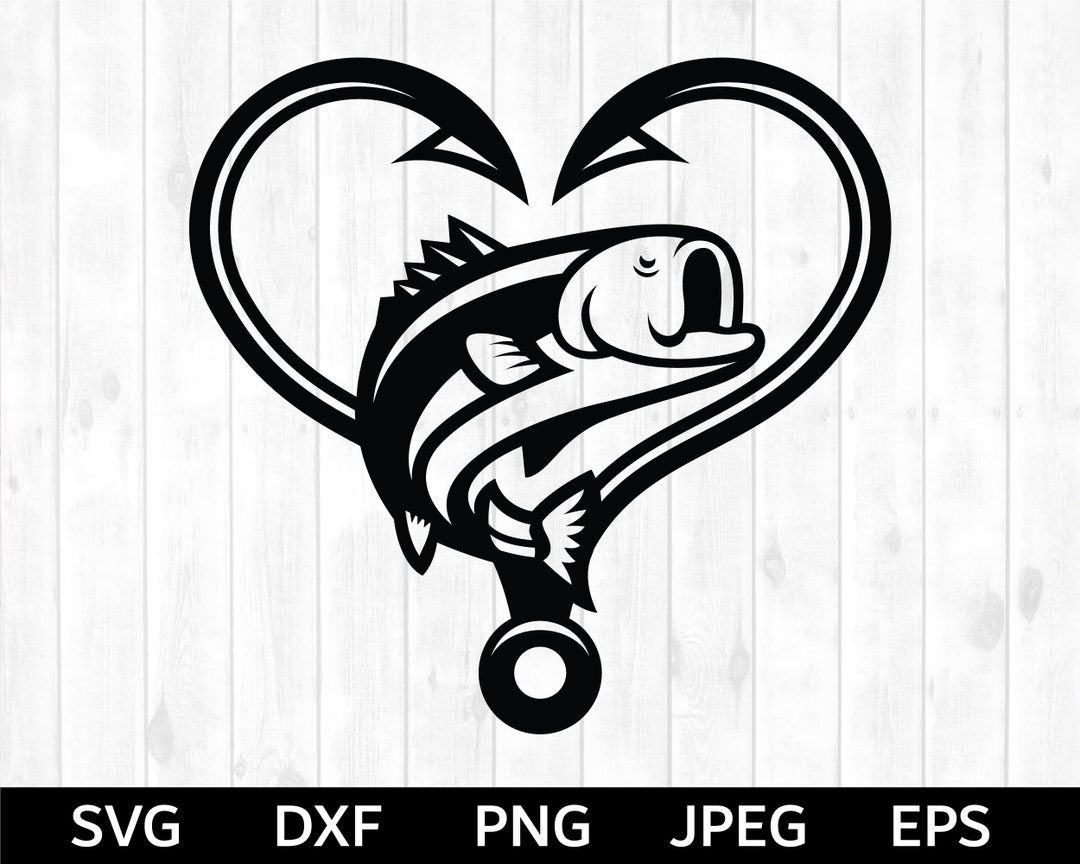 Fishing SVG, Fish SVG, Fishing Hook SVG, Bass Fishing, Fishing Hooks ...