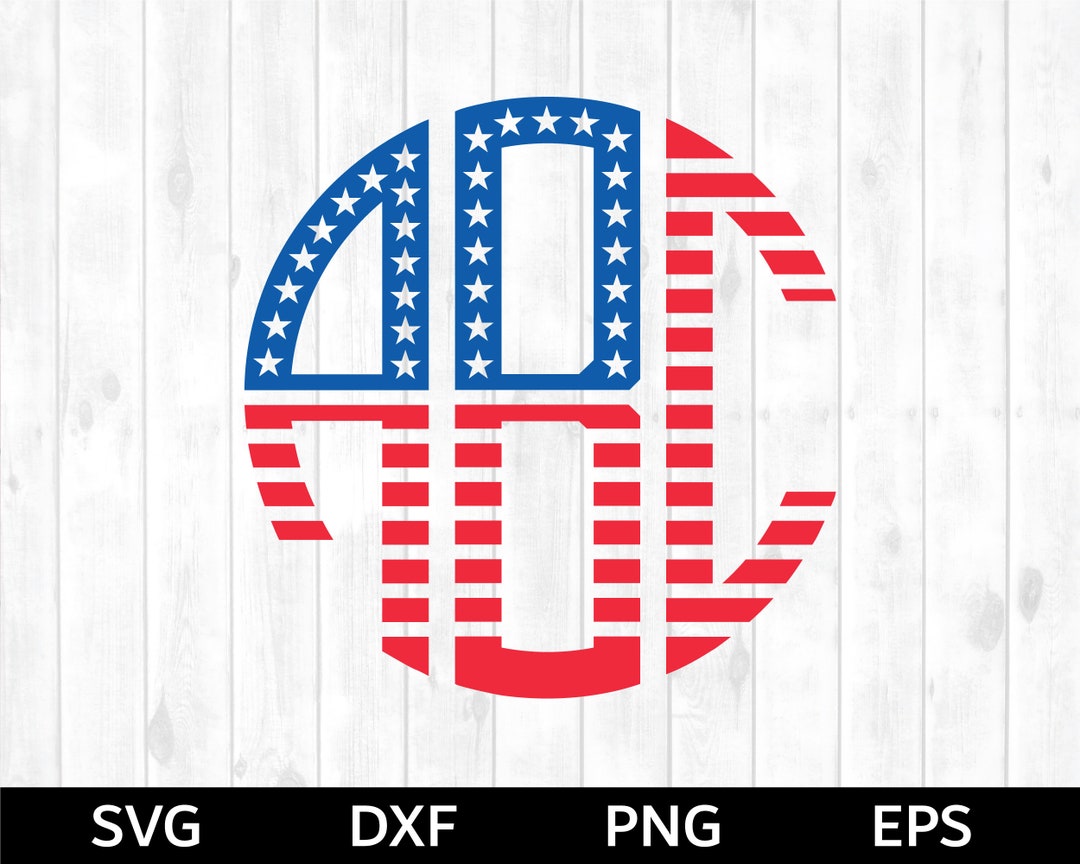 American Flag Monogram SVG, Flag Monogram SVG, American Flag SVG - Etsy