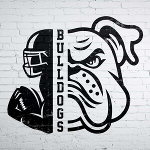 Bulldogs Football SVG, Bulldogs SVG, Football Cut File, Football ...