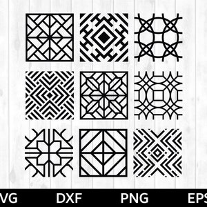 Tile Pattern SVG, Geometric Tile Template, Vinyl Tile Pattern, - Etsy