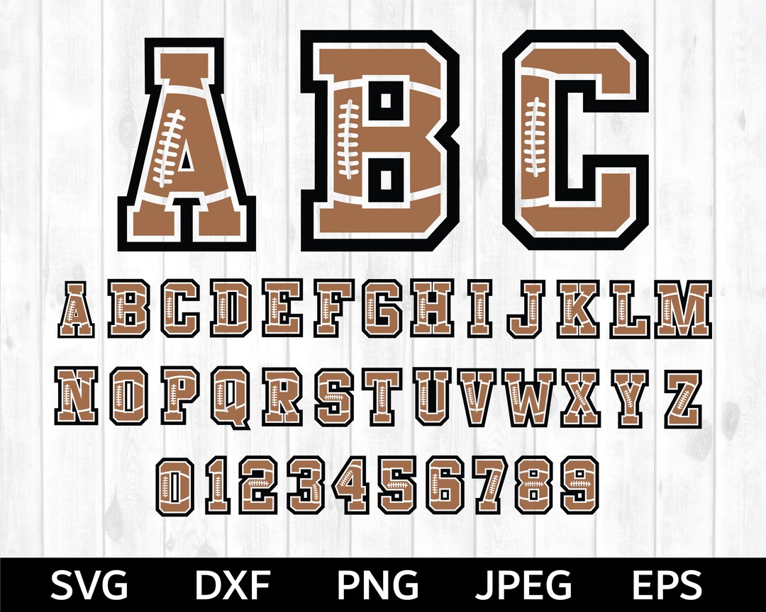 Football Font SVG, Football Lettering SVG, Sports Font SVG, Football ...