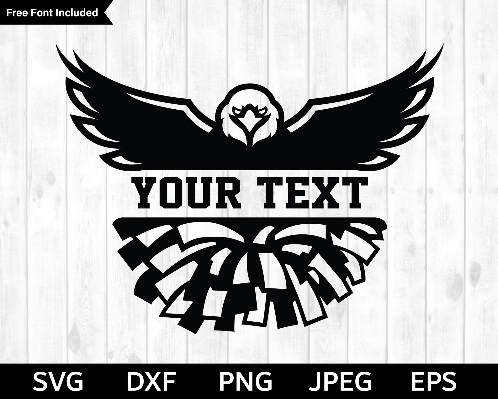 Cheerleading SVG Eagles Cheerleading Cheerleading Cut File - Etsy