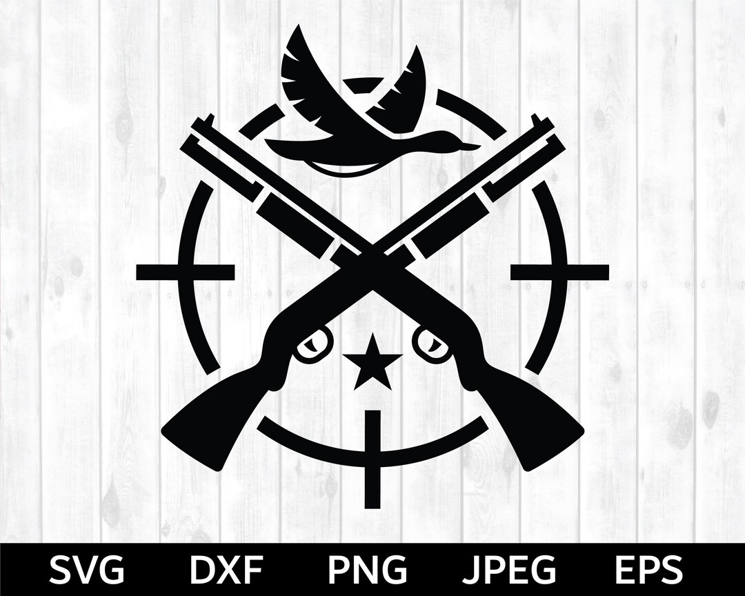 Hunting SVG, Duck Hunting SVG, Hunting Cut File, Crossed Guns SVG, - Etsy