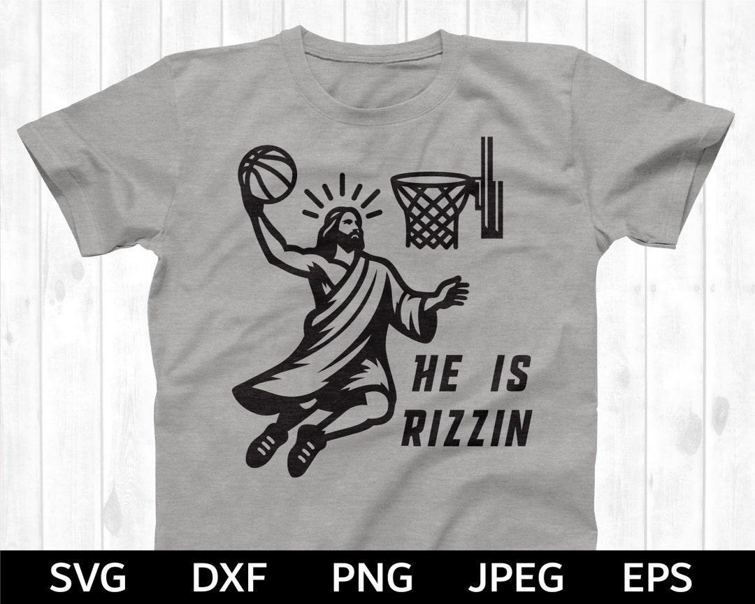 He is Rizzin Svg, Jesus Svg, Jesus Silhouette & Cricut Cut File, Jesus ...