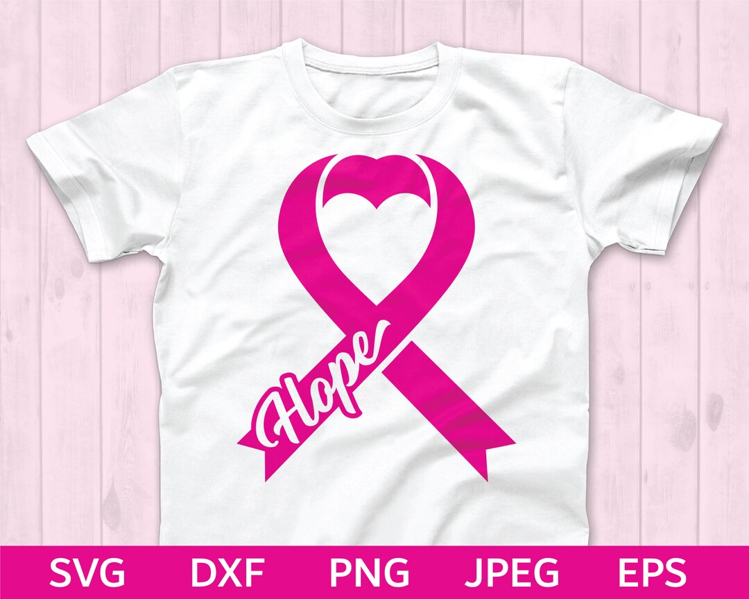 Pink Ribbon SVG Cancer Awareness SVG Pink Ribbon Silhouette - Etsy