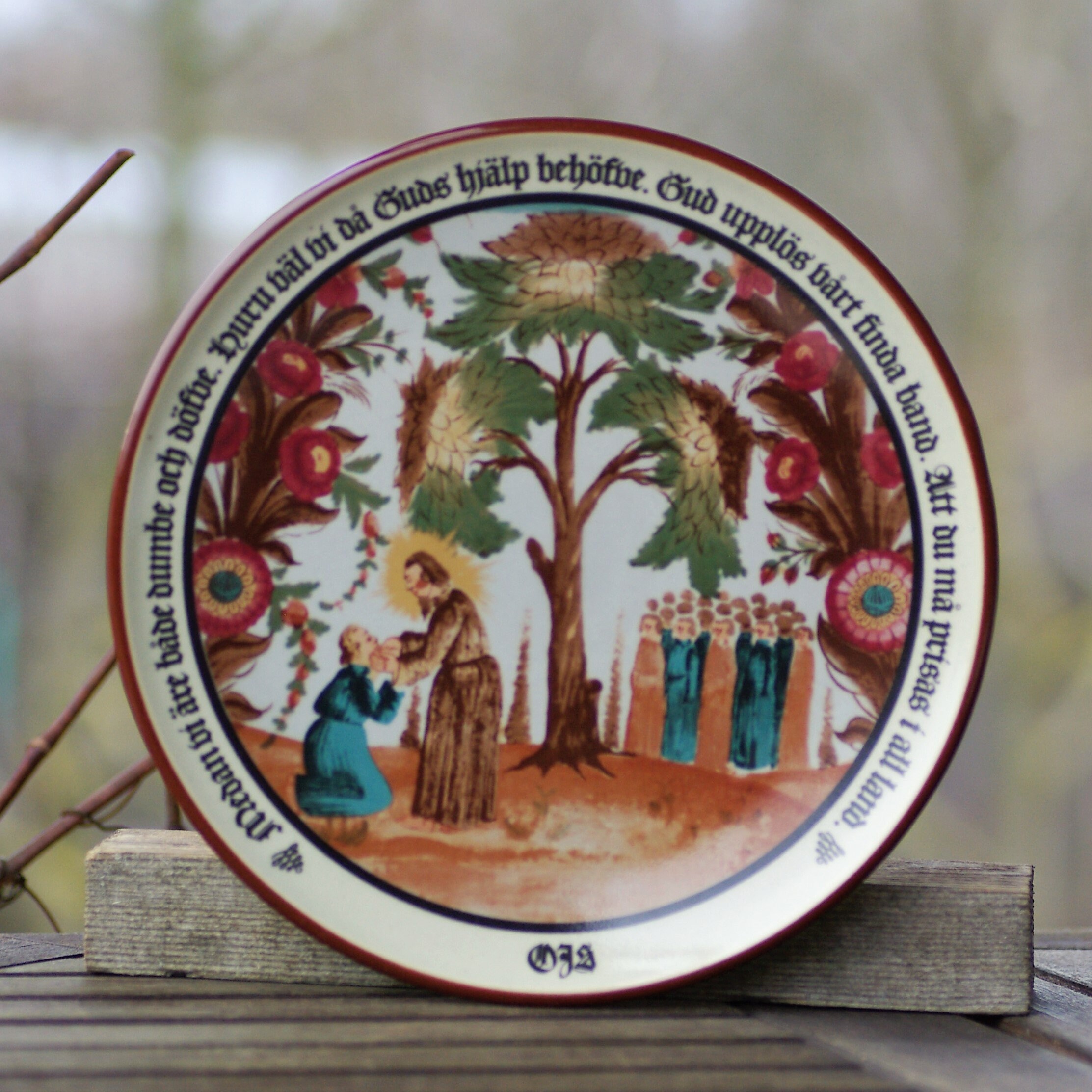 Dining & Serving Plates Hoganas Allmoge wall plate 1980 biblical motif ...