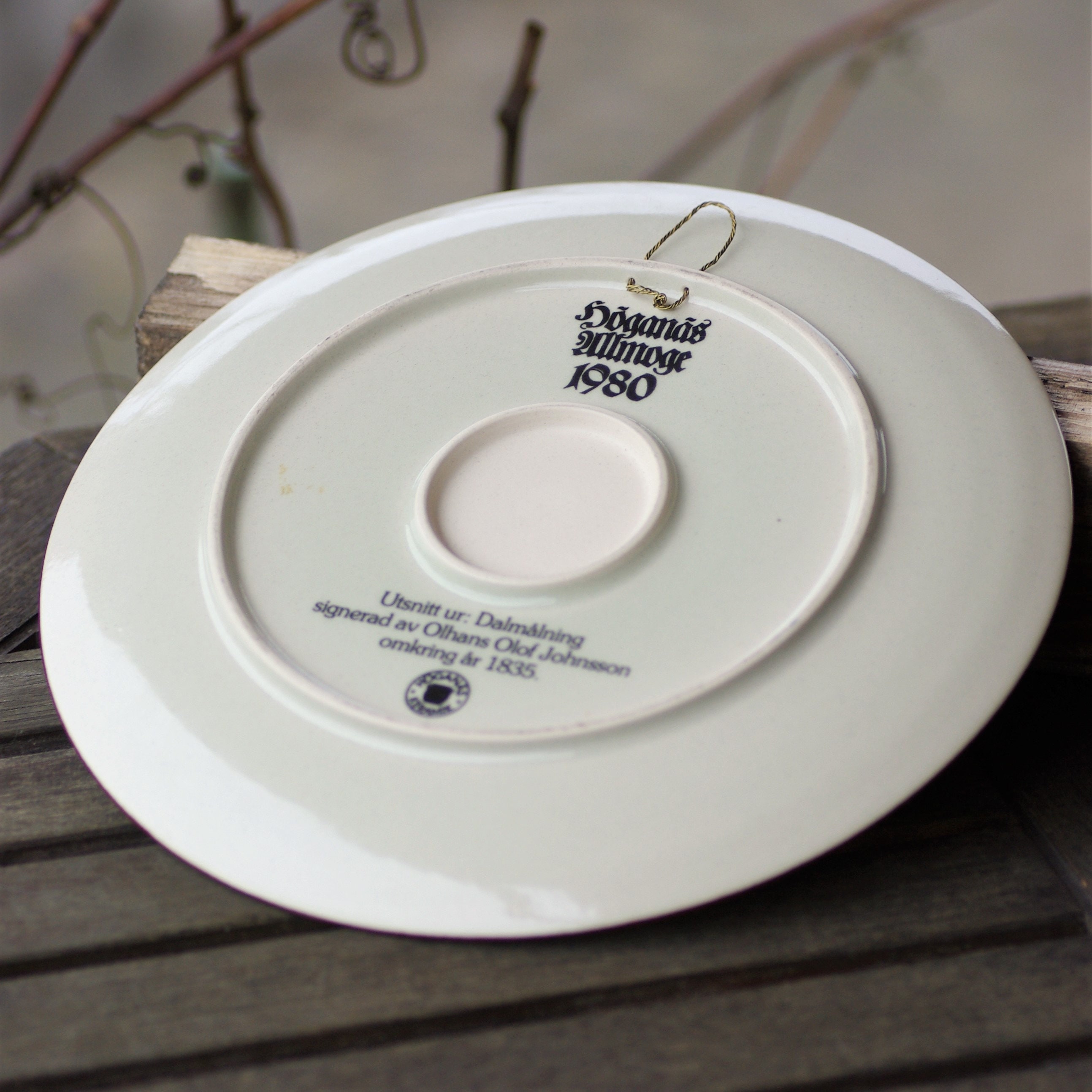 Dining & Serving Plates Hoganas Allmoge wall plate 1980 biblical motif ...