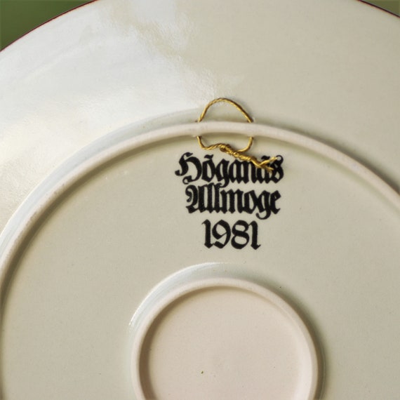Dining & Serving Plates Hoganas Allmoge wall plate 1980 biblical motif ...