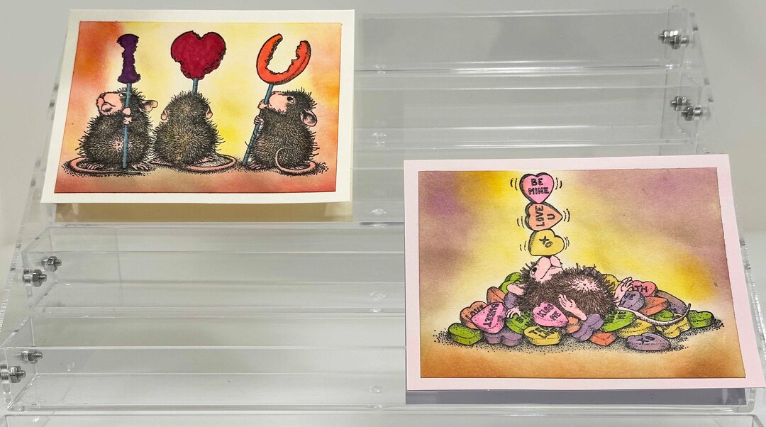 Handmade Valentine Cards, House Mouse Theme - Etsy