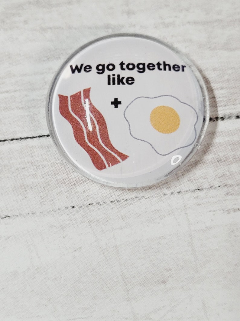 Bacon Glass Magnets Bacon Fridge Decor Round Bacon Magnets - Etsy