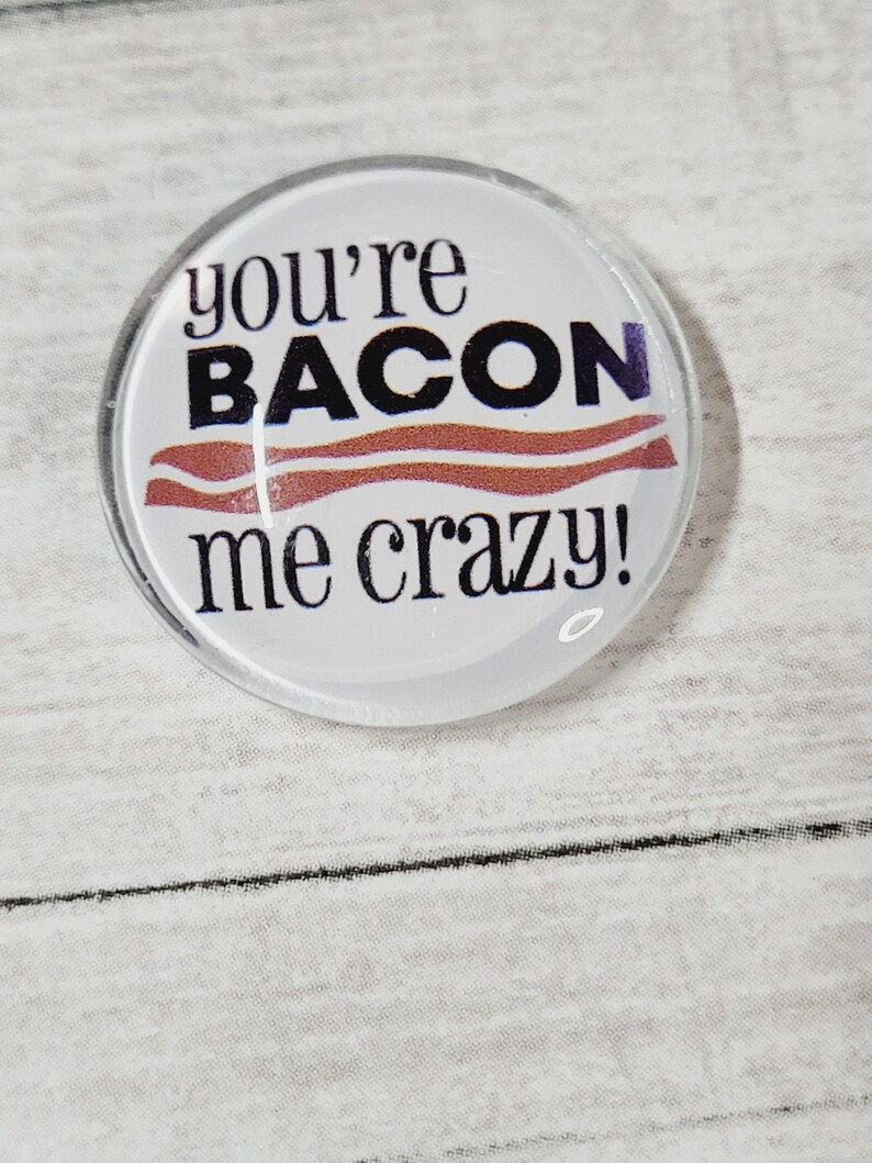 Bacon Glass Magnets Bacon Fridge Decor Round Bacon Magnets - Etsy