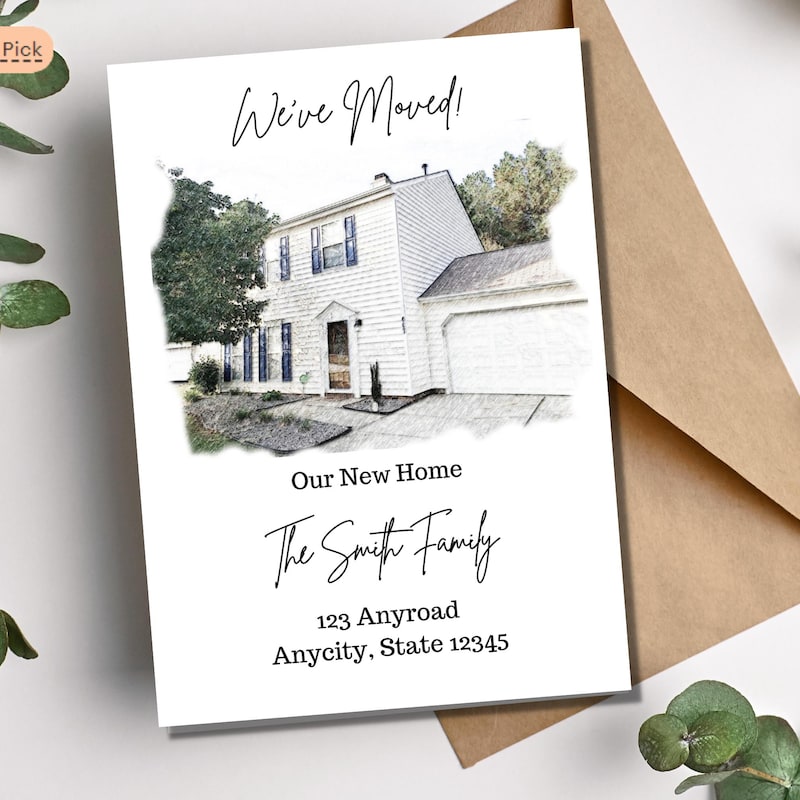 New Address Card - Etsy