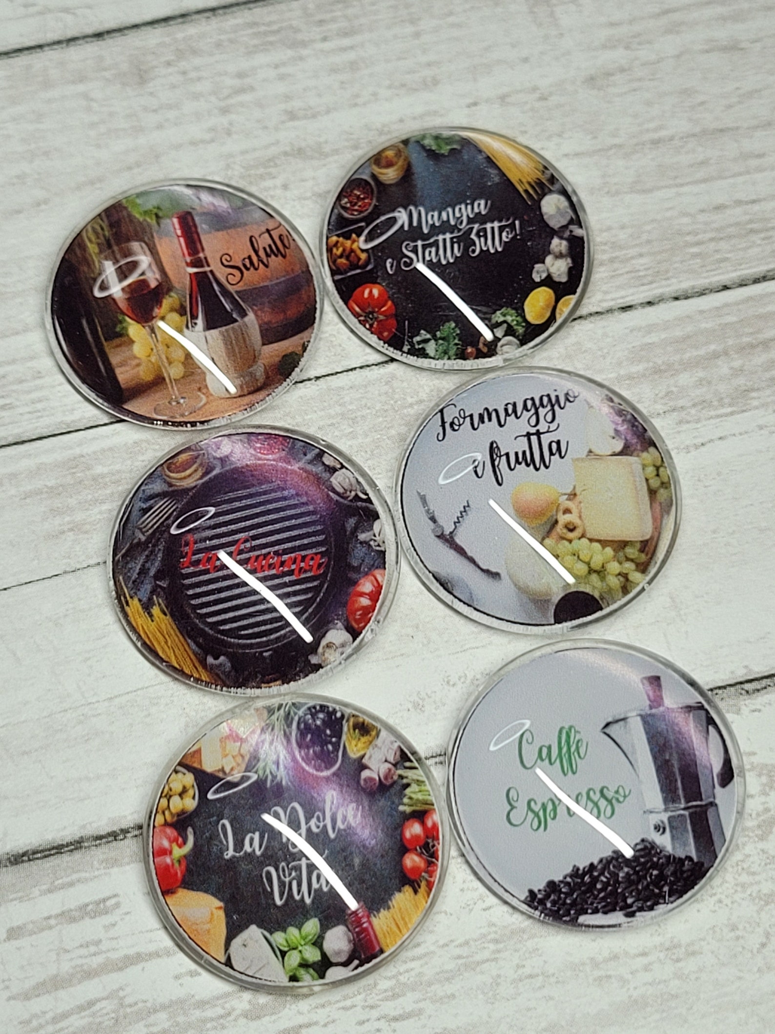 Rustic Italian Glass Magnets Rustic Kitchen Magnets Rustic | Etsy