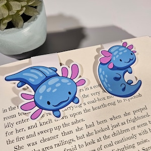 Axolotl Bookmark, Axolotl Page Marker, Axolotl Magnetic Bookmark, Gift ...