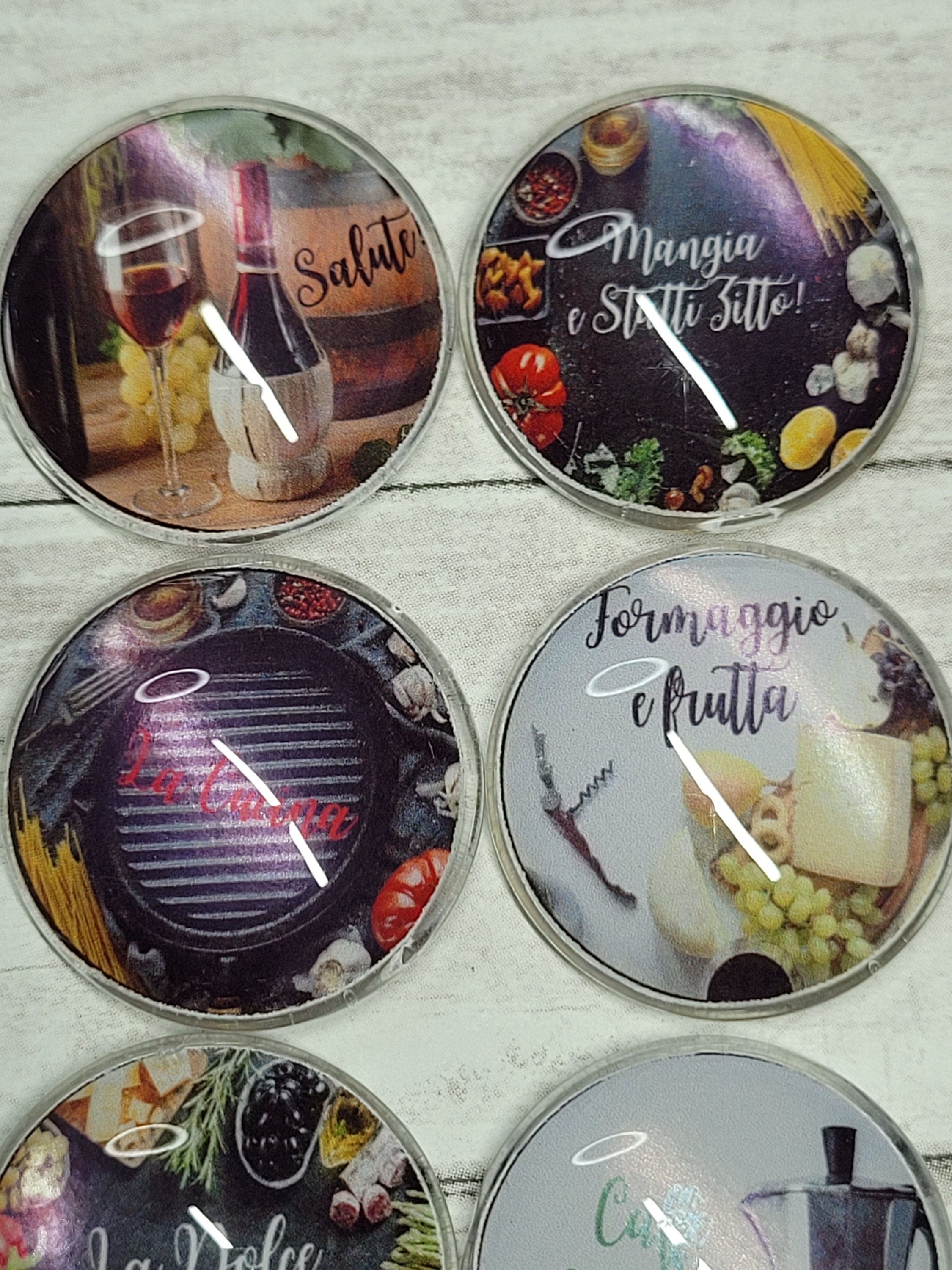 Rustic Italian Glass Magnets Rustic Kitchen Magnets Rustic - Etsy