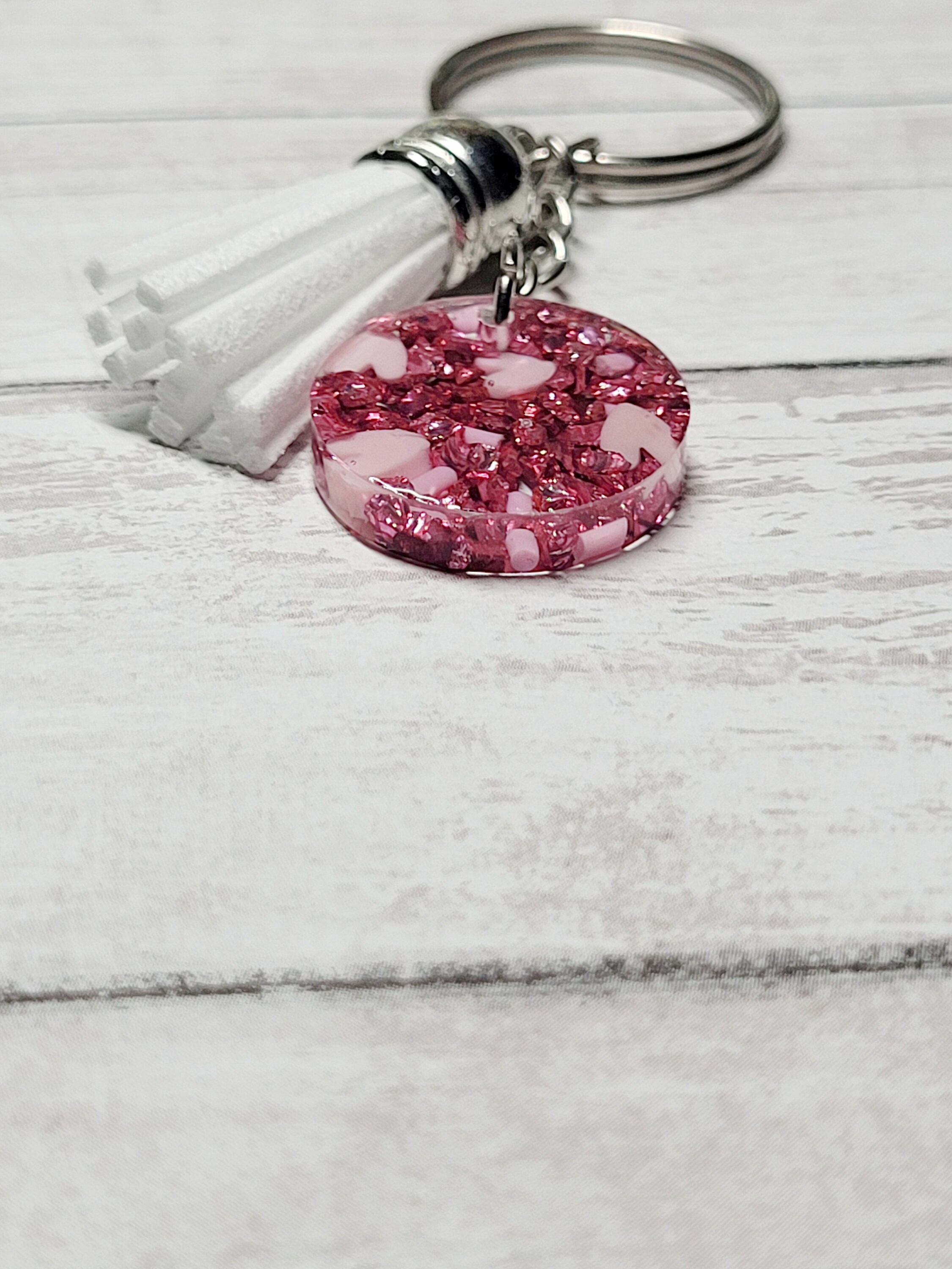 Mini Heart Resin Keychain Pink Heart Keychain Dainty - Etsy UK