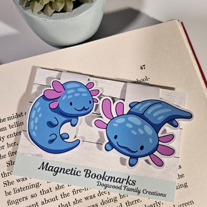 Axolotl Bookmark, Axolotl Page Marker, Axolotl Magnetic Bookmark, Gift ...