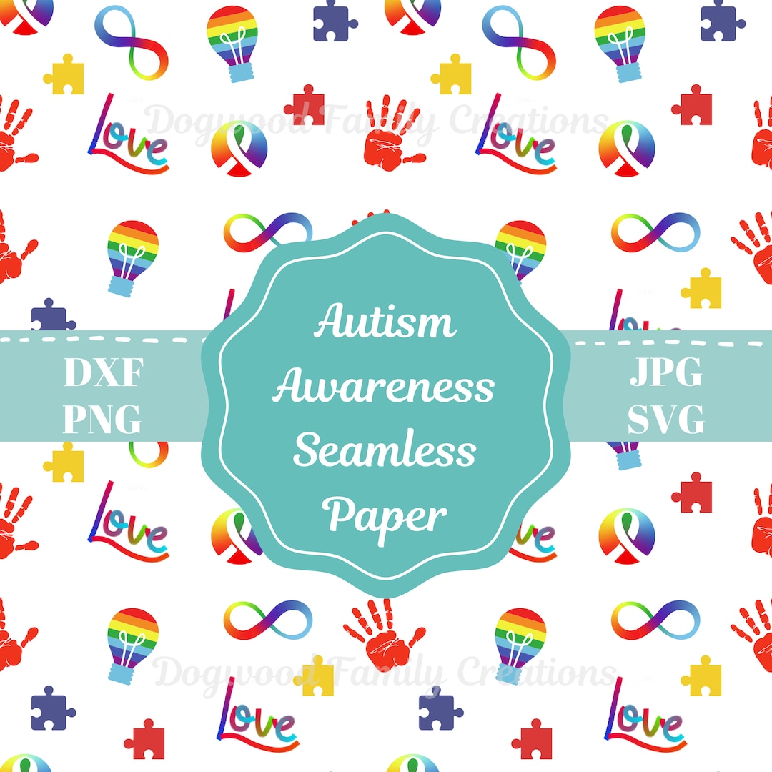 Autism Digital Paper, Autism Seamless Pattern, Autism Digital Pattern ...