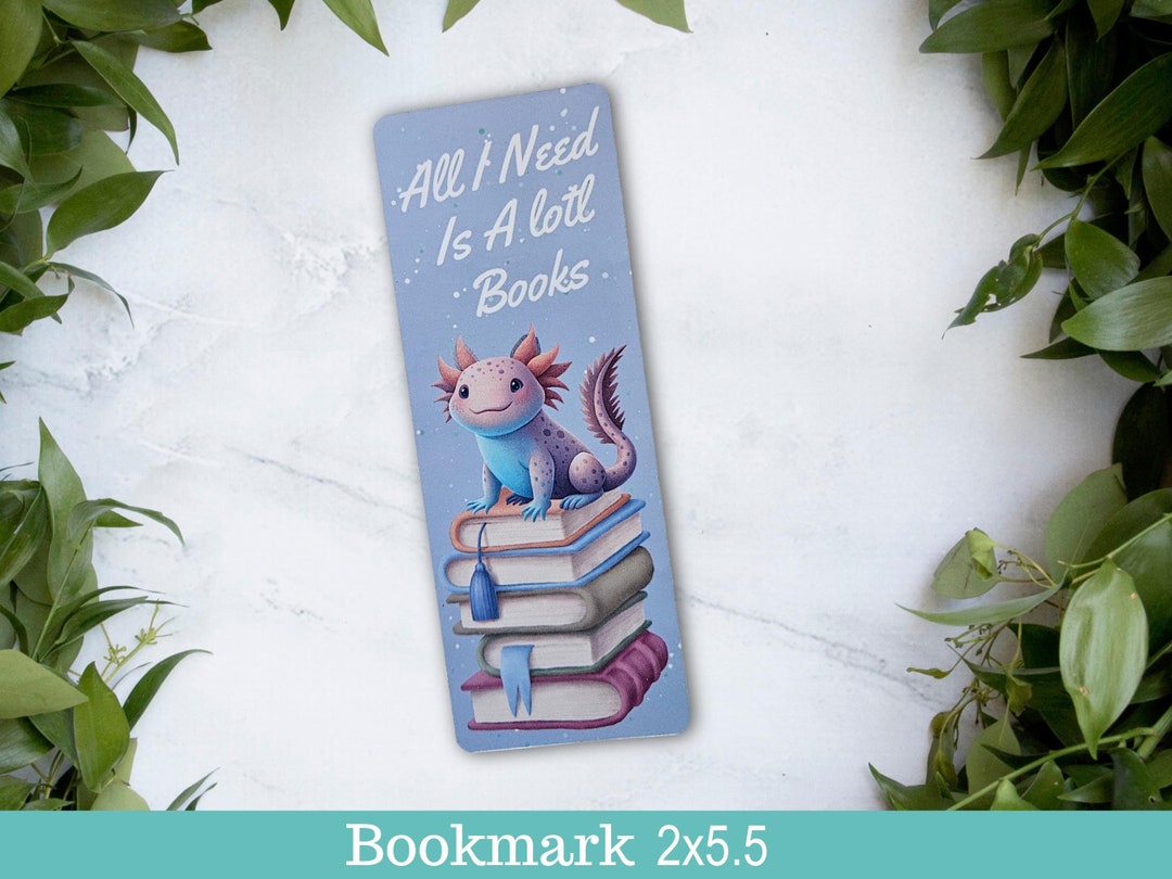 Axolotl Bookmark, Axolotl Page Marker, Axolotl Magnetic Bookmark, Gift ...