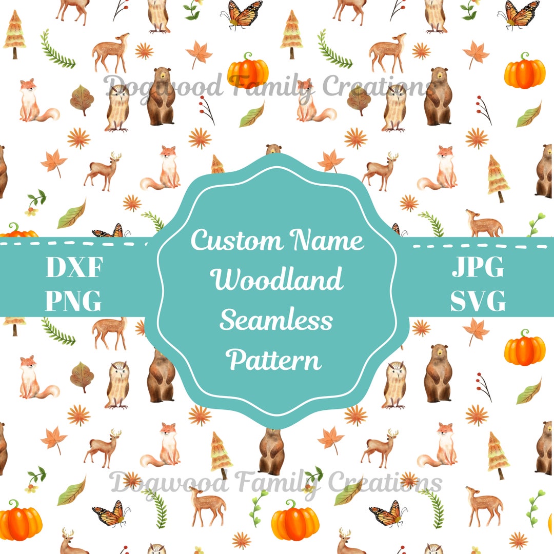Fall Woodland Animal Seamless Pattern (digital Download) - Etsy