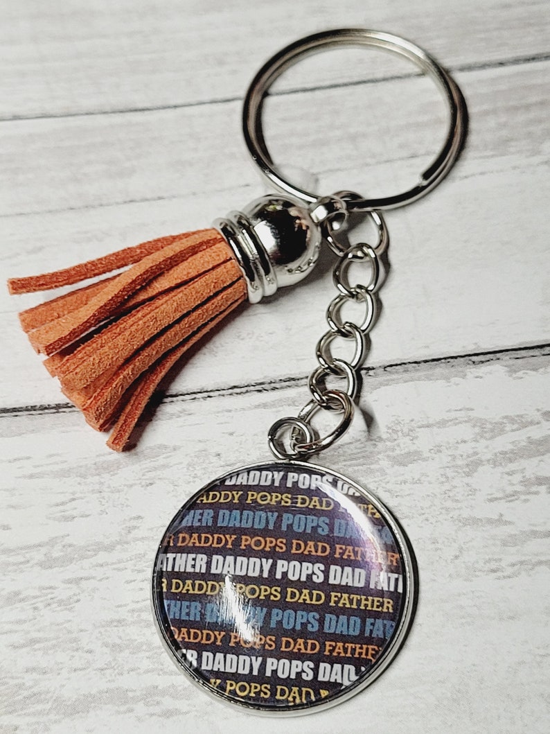 Father's Day Keychain Mini Dad Keychain Dainty Keychain | Etsy