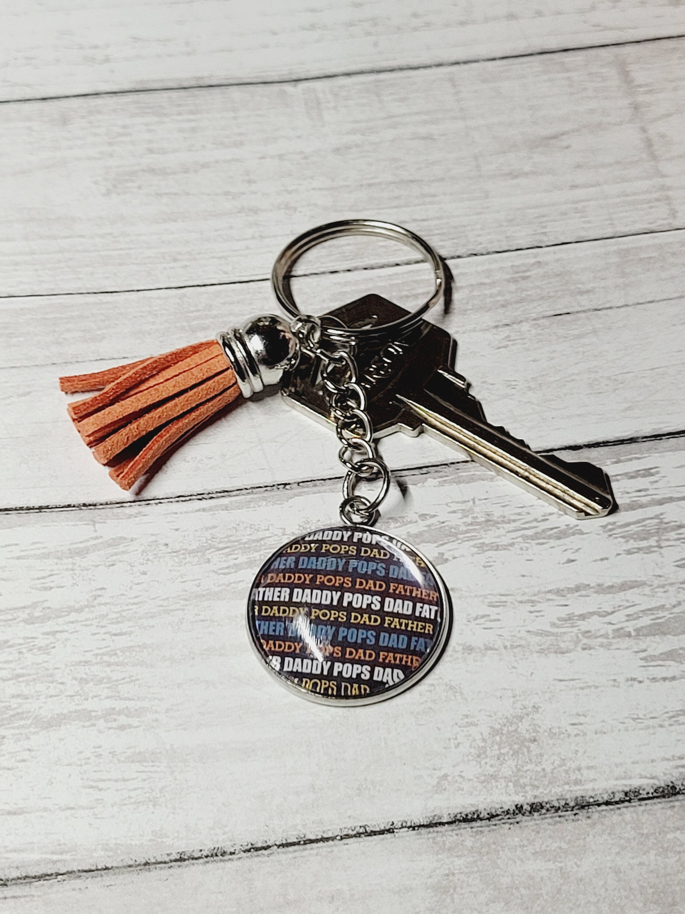 Father's Day Keychain Mini Dad Keychain Dainty Keychain | Etsy