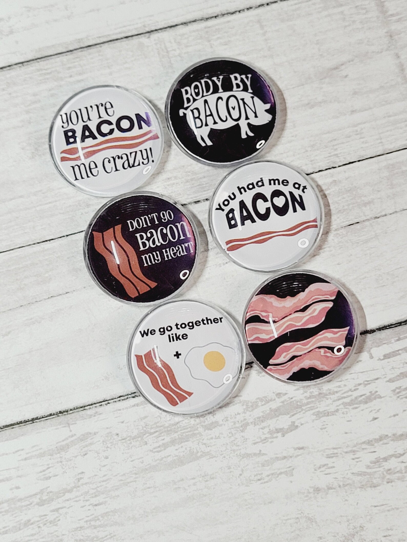Bacon Glass Magnets Bacon Fridge Decor Round Bacon Magnets - Etsy
